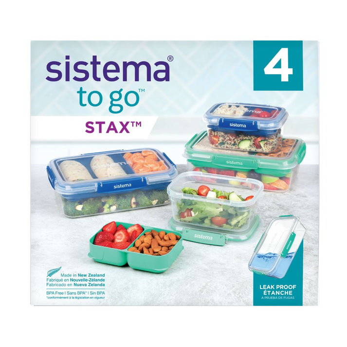Sistema Stax To Go - 4 Pack – Sistema Plastics South Africa