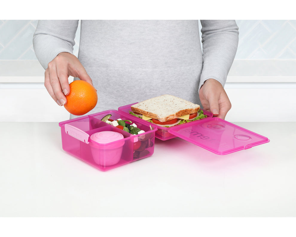 Sistema Plastics 2L Lunch Cube Max with Yoghurt Pot – Sistema Plastics ...